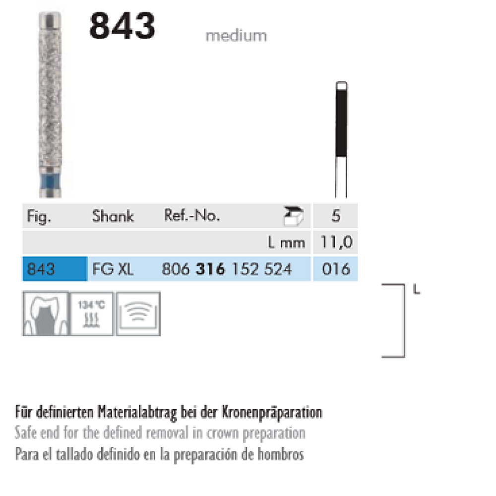 Diamond Instrument FGXL – High-Precision Dental Bur for FG Handpieces ...