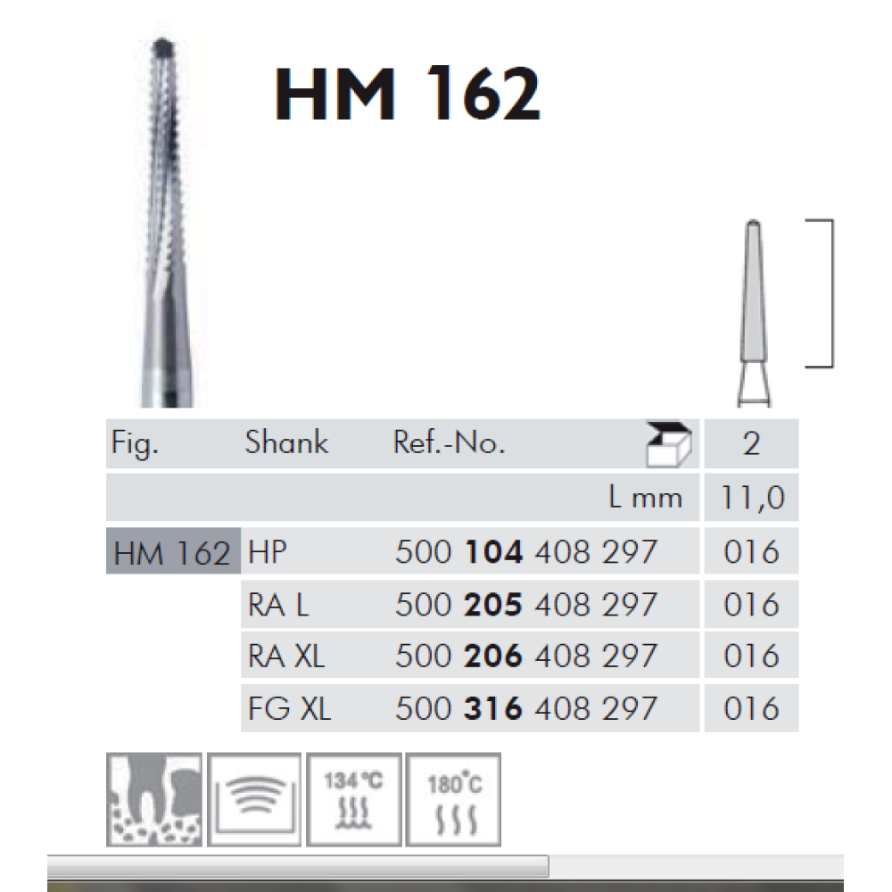 TC SURGICAL BUR 016 HM-162